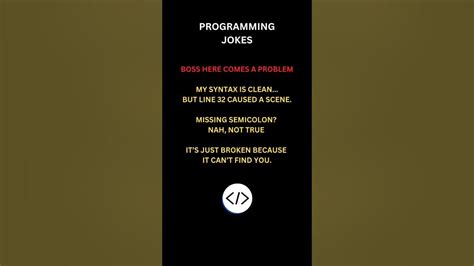 Syntax Error Line 32 Coding Jokes Code Poem Shorts Youtube