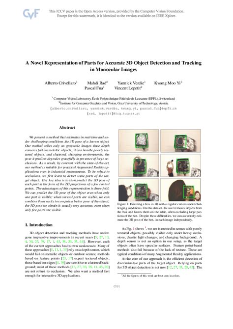 Pdf A Novel Representation Of Parts For Accurate 3d Object Detection