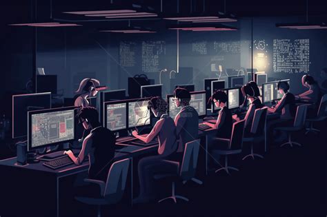 学生在计算机课中编程插画图片下载 正版图片600163457 摄图网