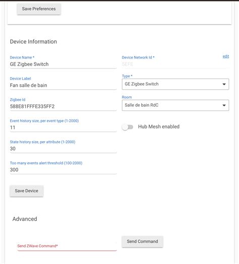 Why When Im In My Zigbee Device In The Advanced Tab Does It Say Send Z Wave Command Why Would