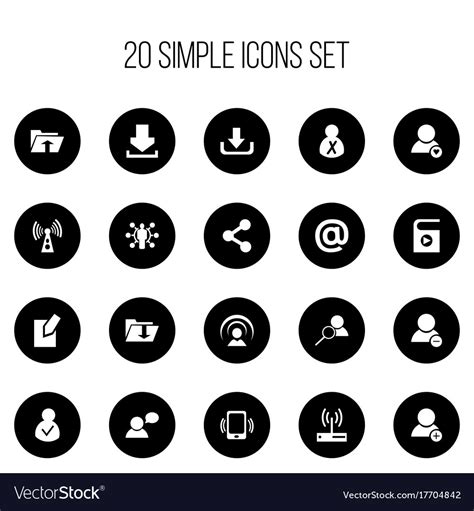 Set Of 20 Editable Internet Icons Includes Vector Image