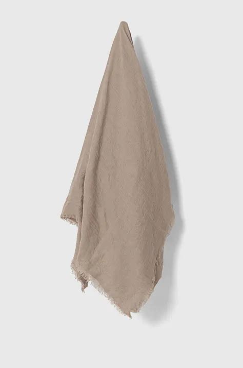 Шовкова хустка на шию Answear Lab колір бежевий візерунок Answear Ua