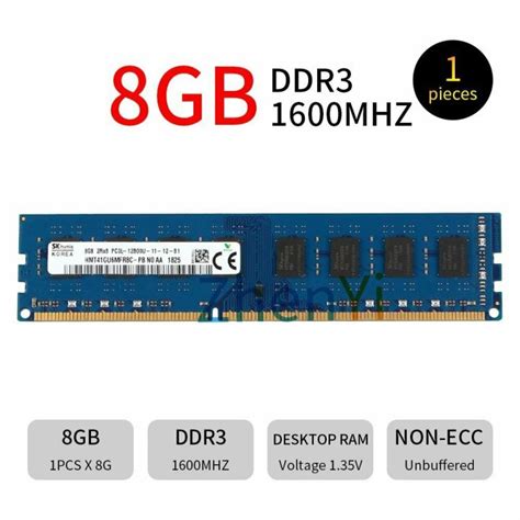 New For Sk Hynix 8gb Ddr3 1600mhz Pc3l 12800u 1 35v 2rx8 Dimm Desktop Pc Ram Memory Lazada