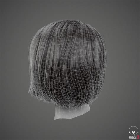 3d Model Low Poly Realistic Realtime Hair Vr Ar Low Poly Cgtrader