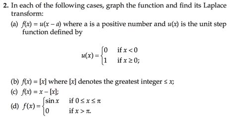 Solved 2 In Each Of The Following Cases Graph The Function