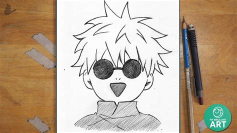 Cute Gojo Satoru Easy Drawing Tutorial For Beginners YouTube