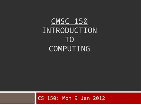 Pptx Cmsc 150 Introduction To Computing Dokumentips