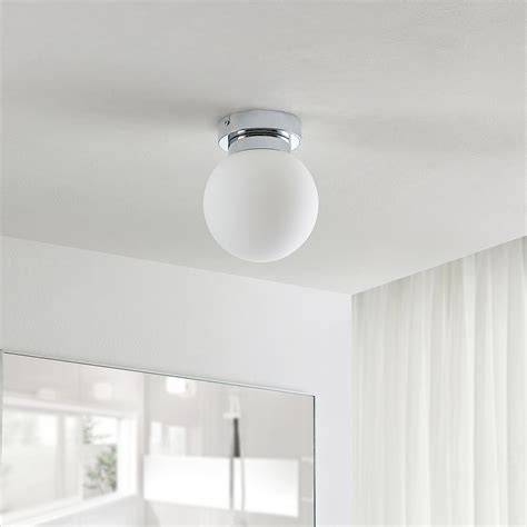 Lindby Tavino Ceiling Light Spherical Shade Chrome Lights Ie