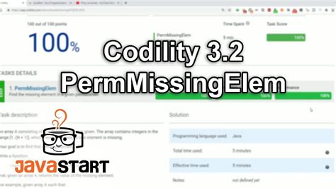 Codility Lekcja 32 Permmissingelem Youtube