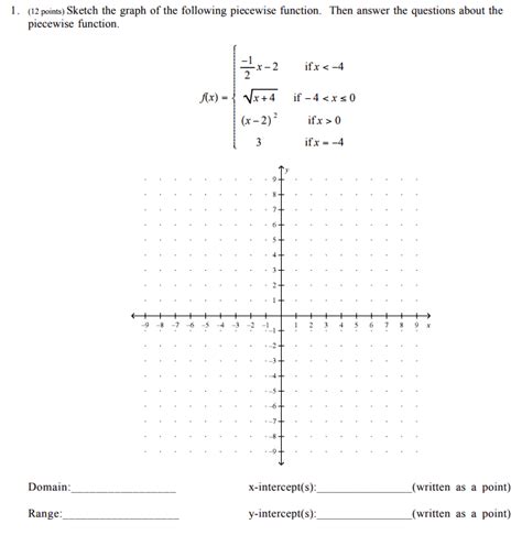 Solved Sketch The Graph Of The Following Piecewise Function Chegg