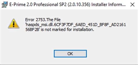 ERROR HASP Driver Version 8 31 Or Later Causes E Prime 2 0 Installation Error 2753 39149