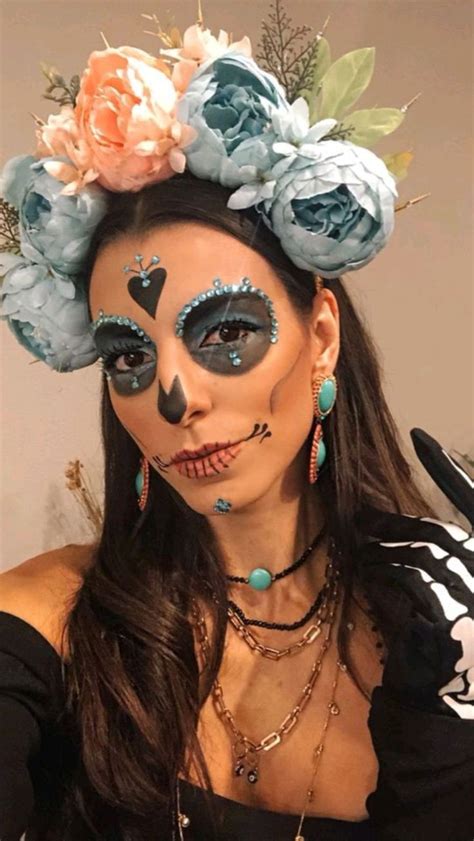Día De Muertos Maquillaje Día De Los Muertos Maquillaje De Halloween