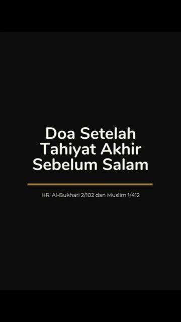 Dua After Tashahhud Before Salam