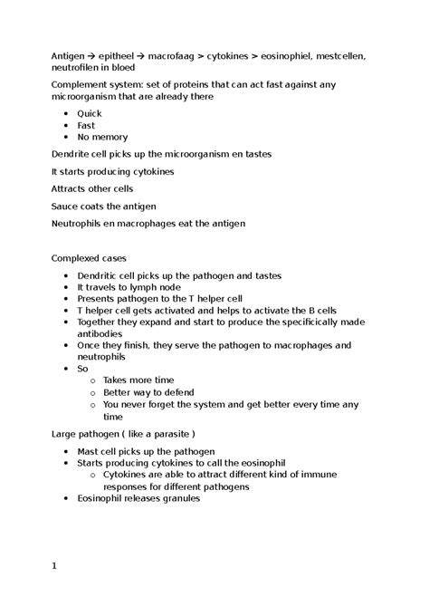 Mod1 Aantekeningen Mod1 Antigen Epitheel Macrofaag Cytokines