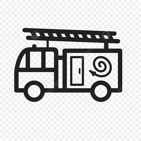 소방차 일러스트 플랫 Ui 아이콘 휴대 전화 트럭 클립 아트 흑인과 백인 소방차 플랫 Ui Png 일러스트 및 Psd 이미지 무료 다운로드 Pngtree