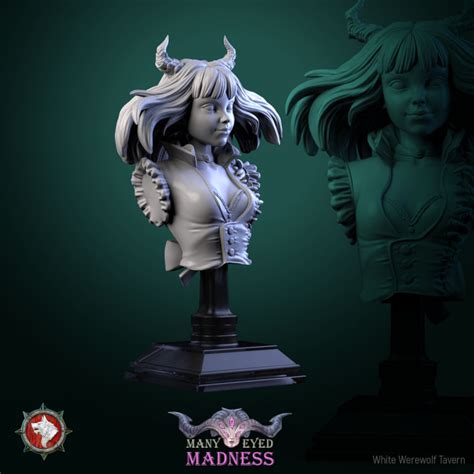 3d Printable Mary The Mimic Girl Bust Pre Supported By White Werewolf