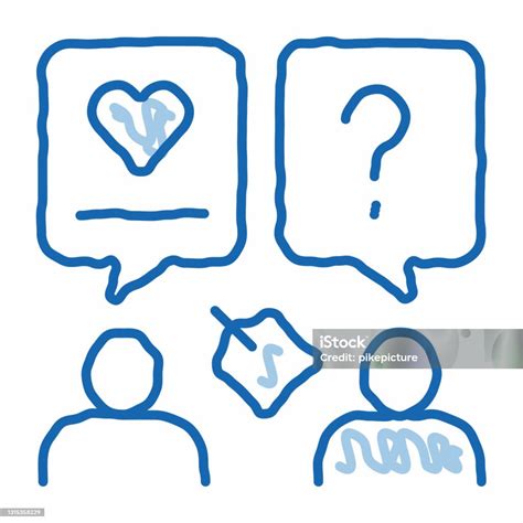 Human Discussing Doodle Icon Hand Drawn Illustration Stock Illustration Download Image Now