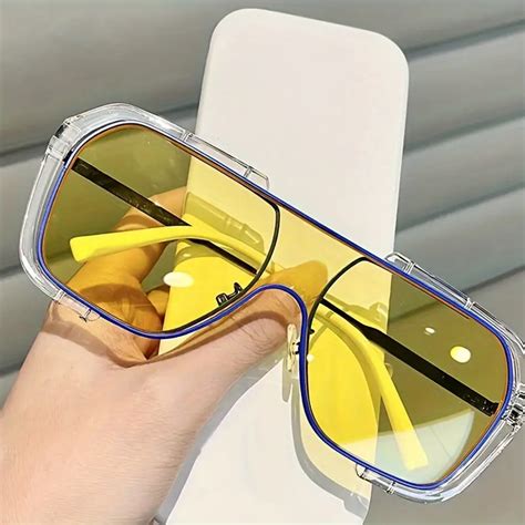 Trendy Cool Sunglasses Night Vision Yellow Lens Temu Philippines