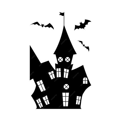 Premium Vector Haunted House Silhouette Clipart