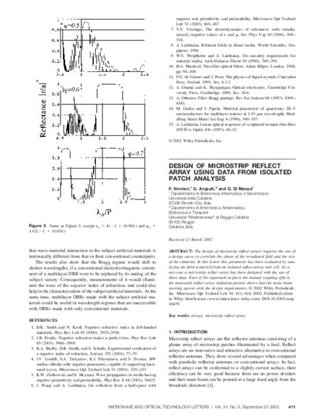 Pdf Design Of Microstrip Reflectarray Using Data From Isolated Patch Analysis
