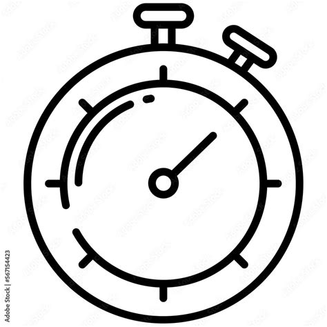 Outline Timer Icon Stock Vector Adobe Stock