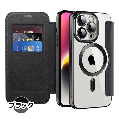 【楽天市場】iphone15手帳型ケース Magsafe ワイヤレス充電 Iphone15 手帳型ケース 背面クリア Iphone 15