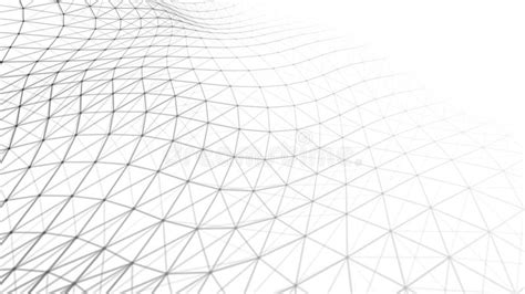 Futuristic White Futuristic Background Wave With Connecting Dots And Lines On Wave Background