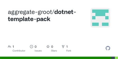 GitHub Aggregate Groot Dotnet Template Pack