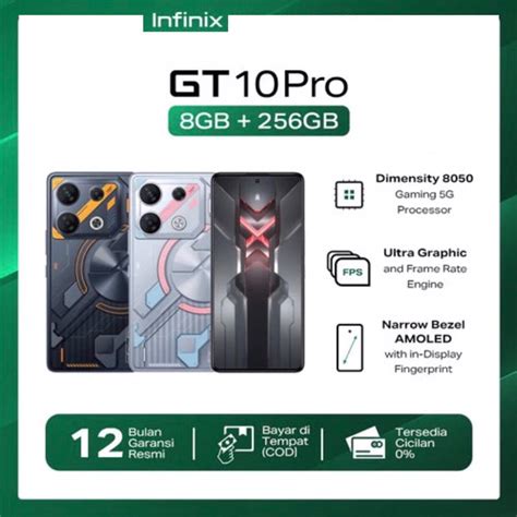 Jual Infinix Gt Pro G Gb Gb Extended Ram Gb Dimensity Mp Triple Camera