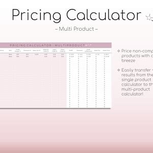 Pricing Calculator Spreadsheet Small Business Template Product Pricing Calculator Pricing