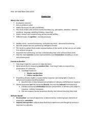 PSYC 309 Midterm One Docx PSYC 309 MIDTERM ONE NOTES Chapter One What