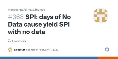 SPI Days Of No Data Cause Yield SPI With No Data Issue Monocongo Climate Indices GitHub