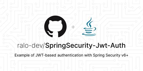 Github Ralo Devspringsecurity Jwt Auth A Comprehensive Example Of