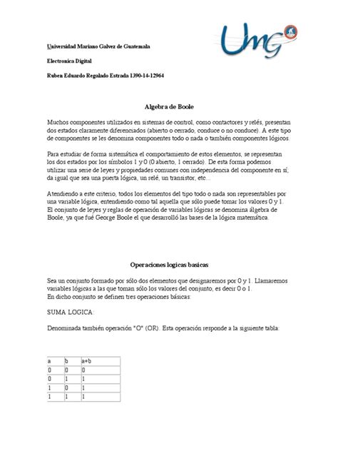 tarea 1 ruben regalado simplificacion de funciones logicas pdf