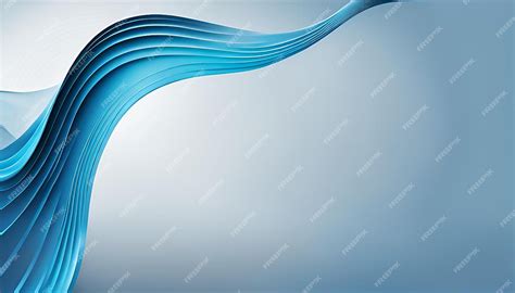Modern Presentation Background With Blue Flow Lines Premium Ai Generated Image