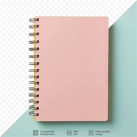 Transparent Background Isolated Notebook Premium AI Generated PSD