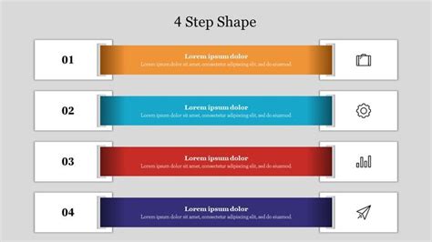 effective 4 step shape powerpoint presentation slide powerpoint