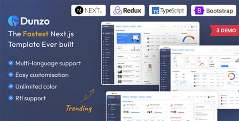 Dunzo React Nextjs Admin And Dashboard Template By Pixelstrap Themeforest