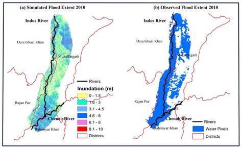 Ab Hec Ras Based Simulated And Satellite Based Flood Area For The