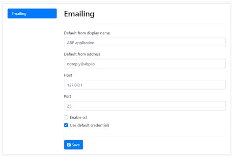email sending abp io documentation