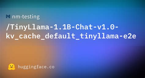 Nm Testing TinyLlama 1 1B Chat V1 0 Kv Cache Default Tinyllama E2e At Main