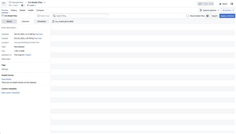 Models • Models Uploaded As Files • Example Upload A Scikit Learn Model • Palantir