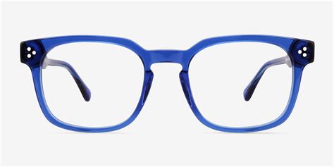 Dreams Square Crystal Blue Full Rim Eyeglasses Eyebuydirect