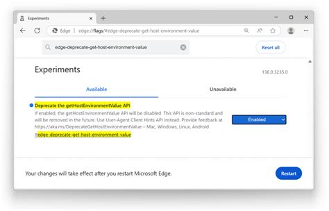 Deprecating Windowexternalgethostenvironmentvalue From Edge