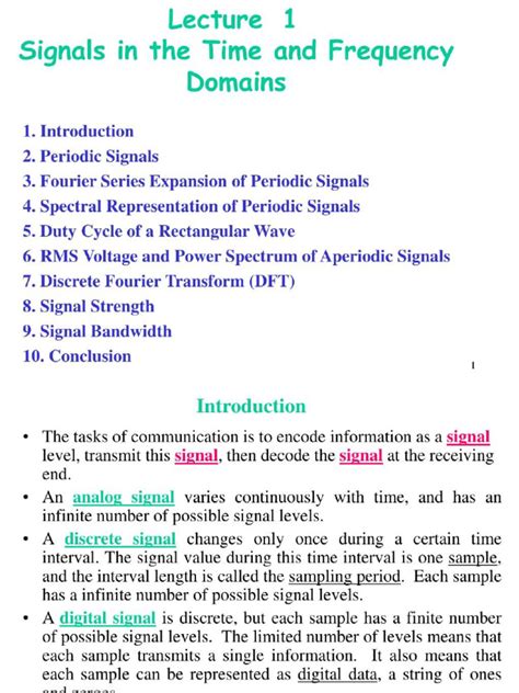 Topic05 Part 02 Signals Time And Frequency Domains Pdf