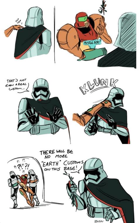 Plintoon Metroid X Star Wars Samus X Captain Phasma Mistlefoe R
