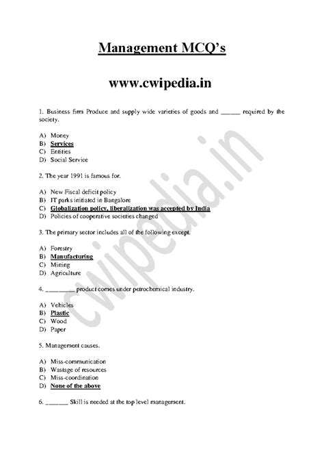 man 1 cwipedia for the msbte preperation management mcq s cwipedia