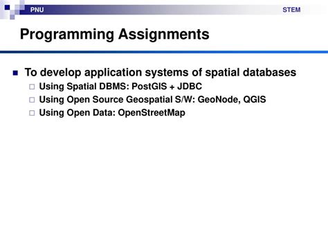 spatial databases course overview ppt download