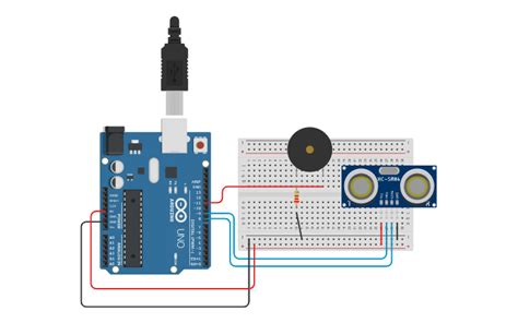 Circuit Design Borromeo Car Parking Collision Tinkercad