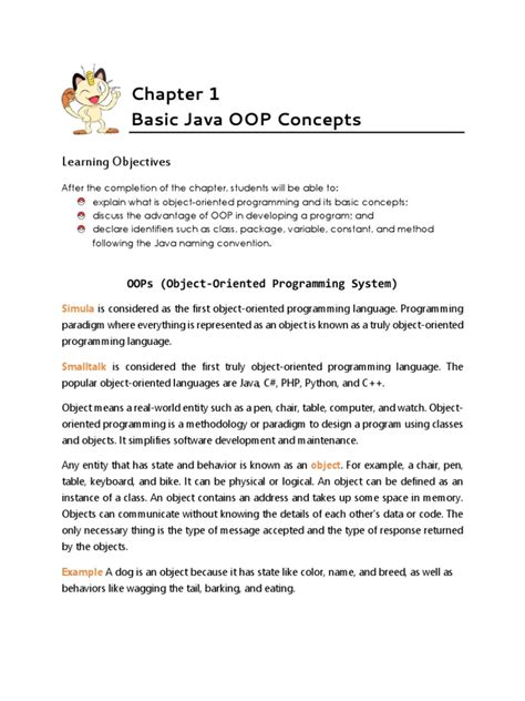 Chapter 1 Pdf Download Free Pdf Object Oriented Programming